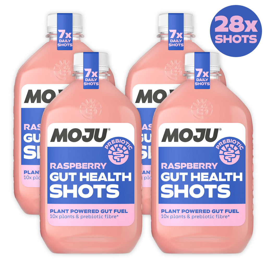 Raspberry Gut Health Dosing Bottles 420ml | 7x Shots Per Bottle | MOJU